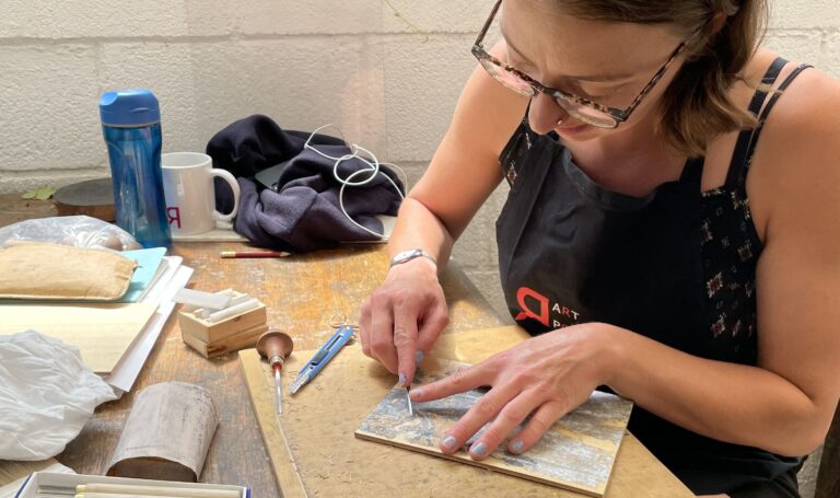 Kate Saunders, woodcut residence – Art Print Residence